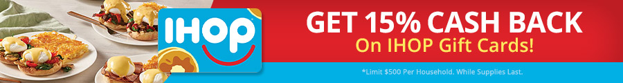 Buy IHOP® Gift Cards | Receive up to 15.00% Cash Back